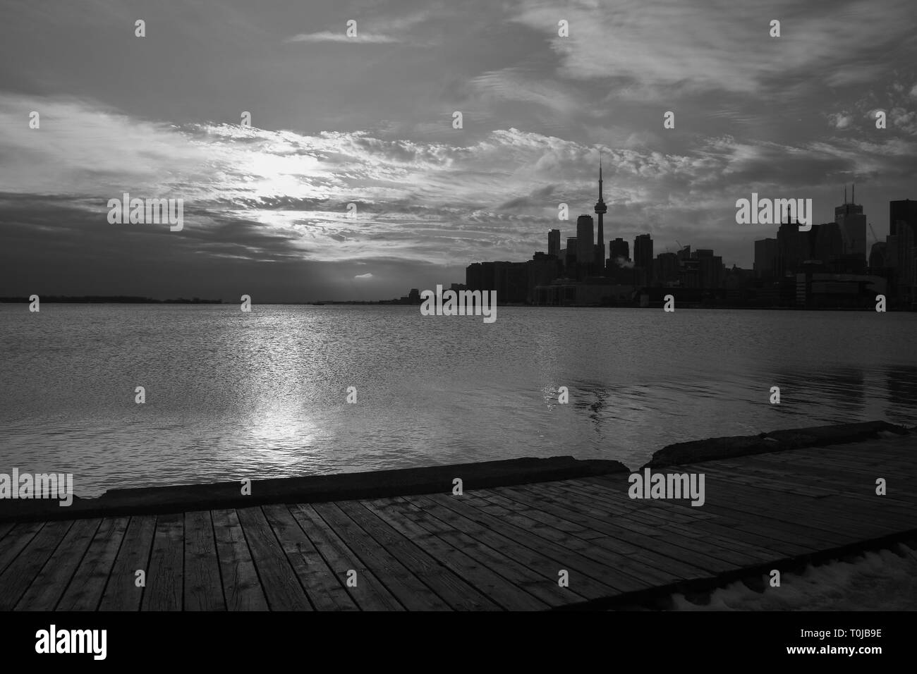 Toronto Skyline at Polson Pier Stock Photo - Alamy