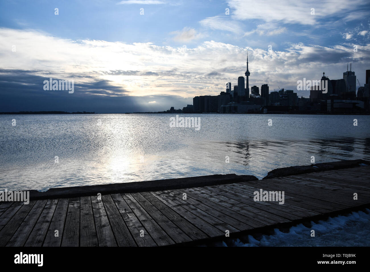 Toronto Skyline at Polson Pier Stock Photo - Alamy