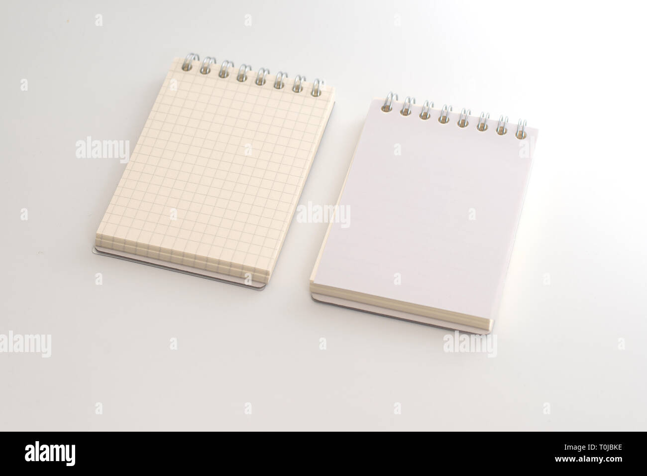 Top view collection of notebook front Stock Photo - Alamy