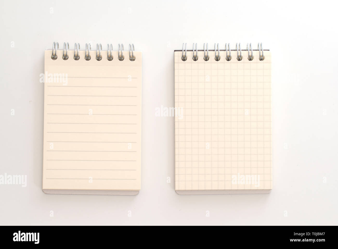 Top view collection of notebook front Stock Photo - Alamy