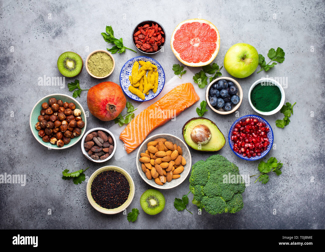 Various superfoods selection Stock Photo - Alamy
