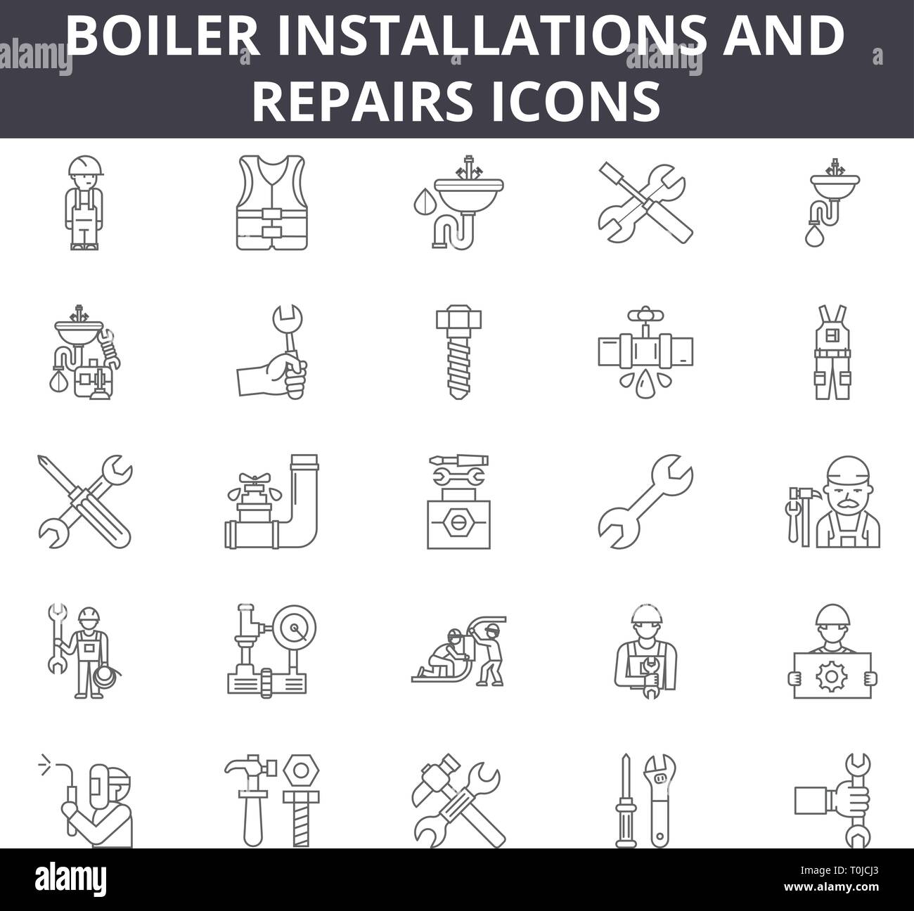 Boiler Repairs And Servicing icon Stock Vector Image & Art - Alamy