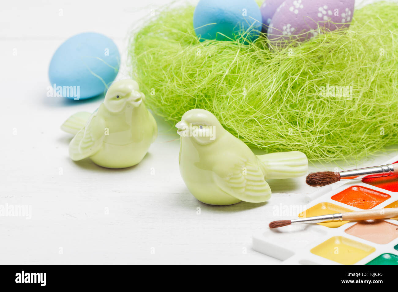 Easter figures painted by hand Stock Photo - Alamy