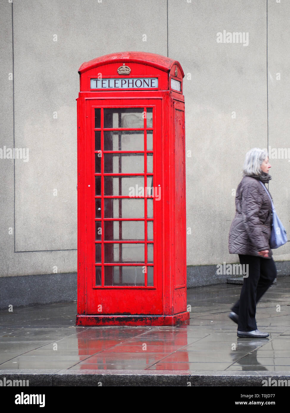 Traditional Red British Telephone Box in London, England, UK Stock ...