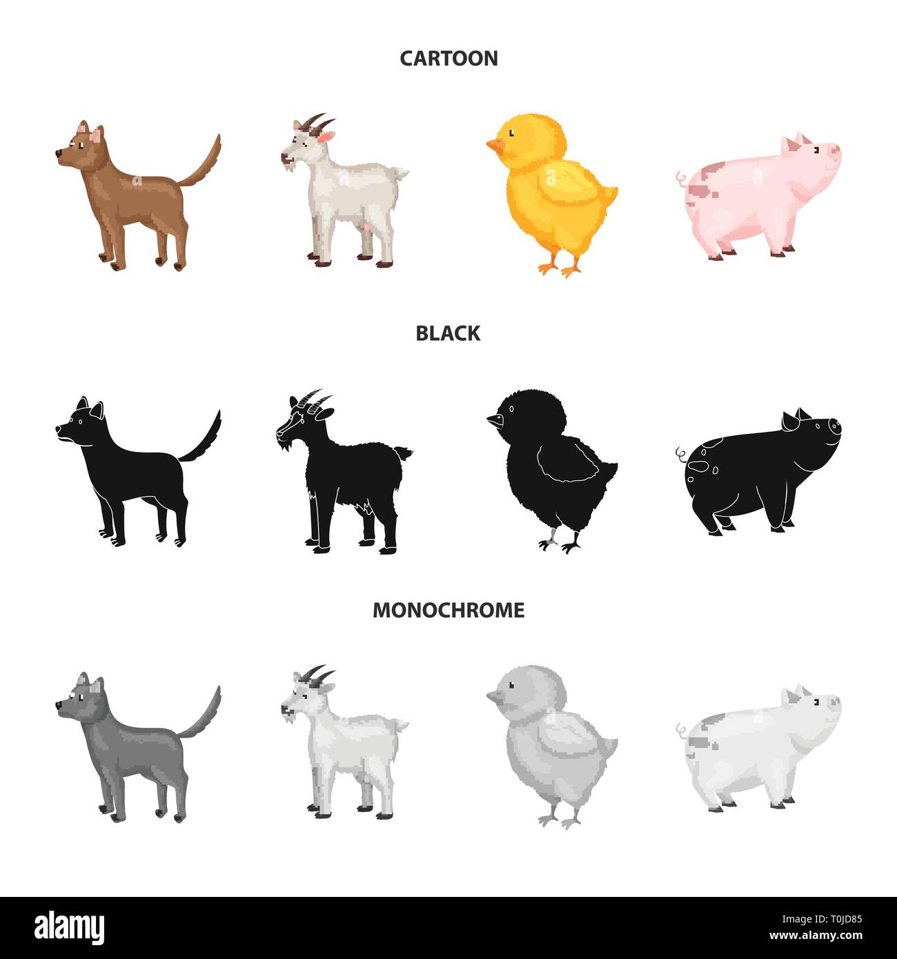 Chick action set hi-res stock photography and images - Alamy