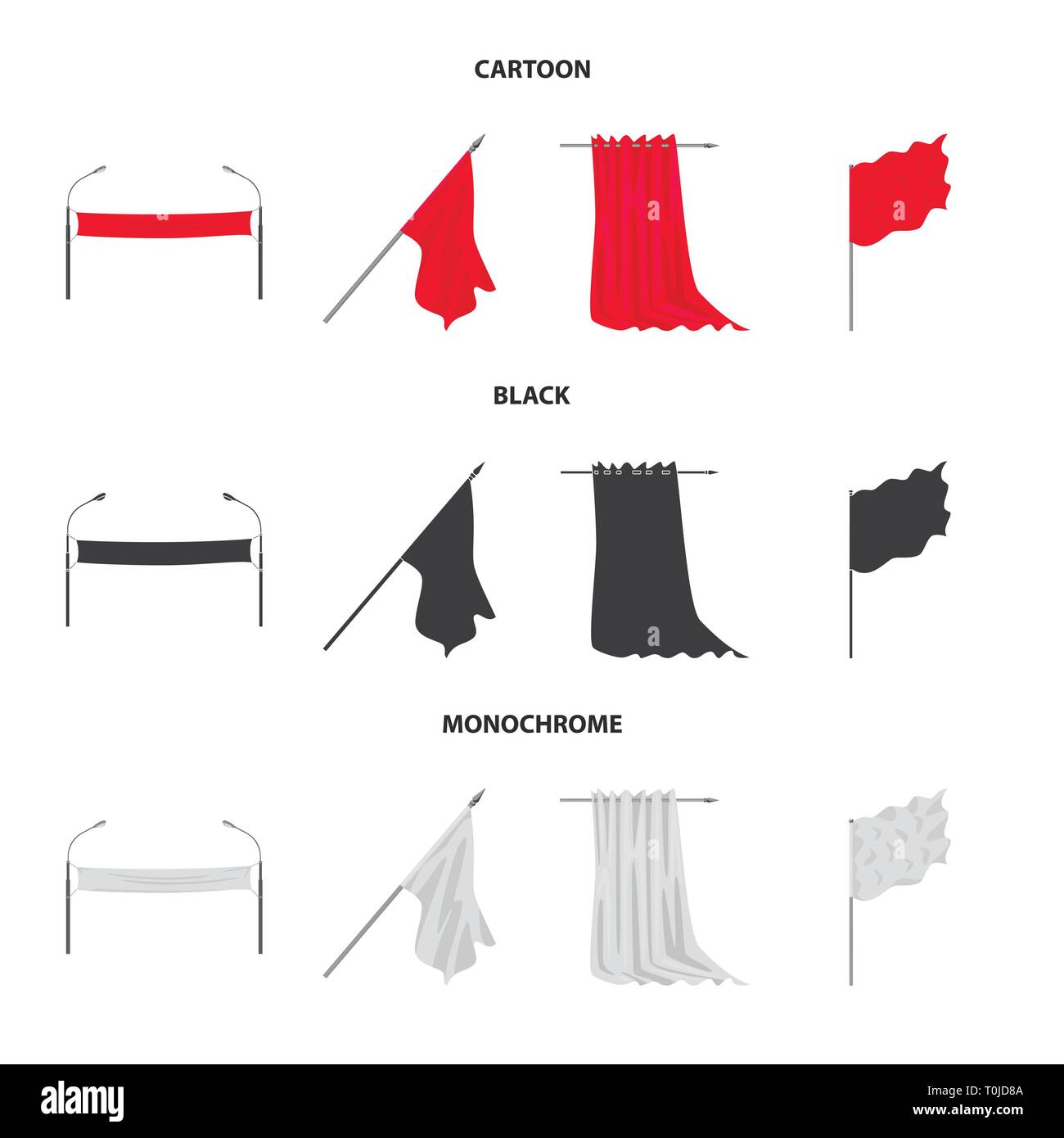 Banner flag lamp post Stock Vector Images - Alamy