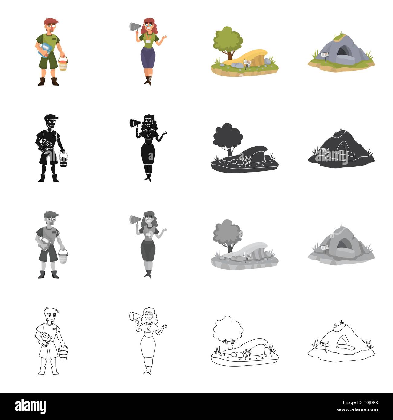 Safari guide woman Stock Vector Images - Alamy