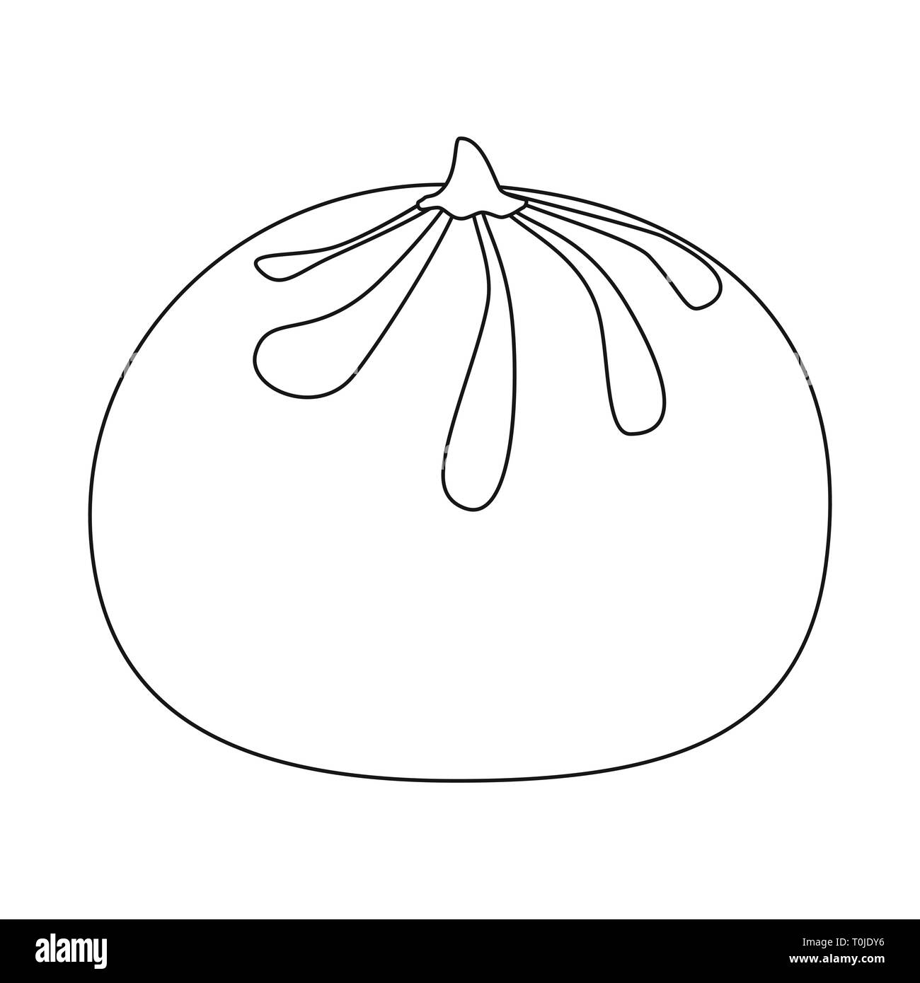 Vector design of baozi and khinkali logo. Collection of baozi and ...
