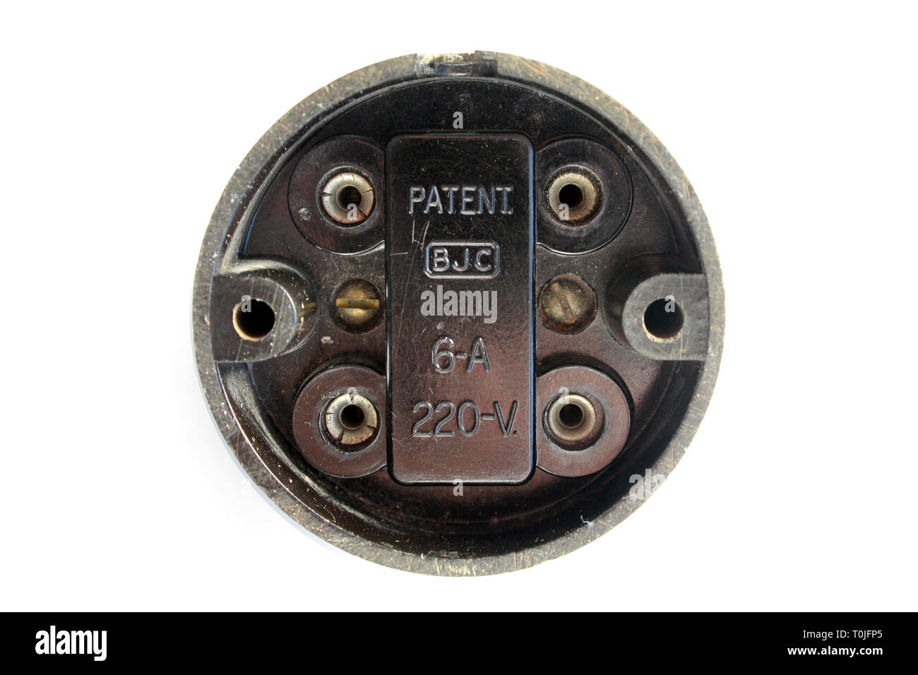 Old bakelite light switch isolated Cut Out Stock Images & Pictures - Alamy