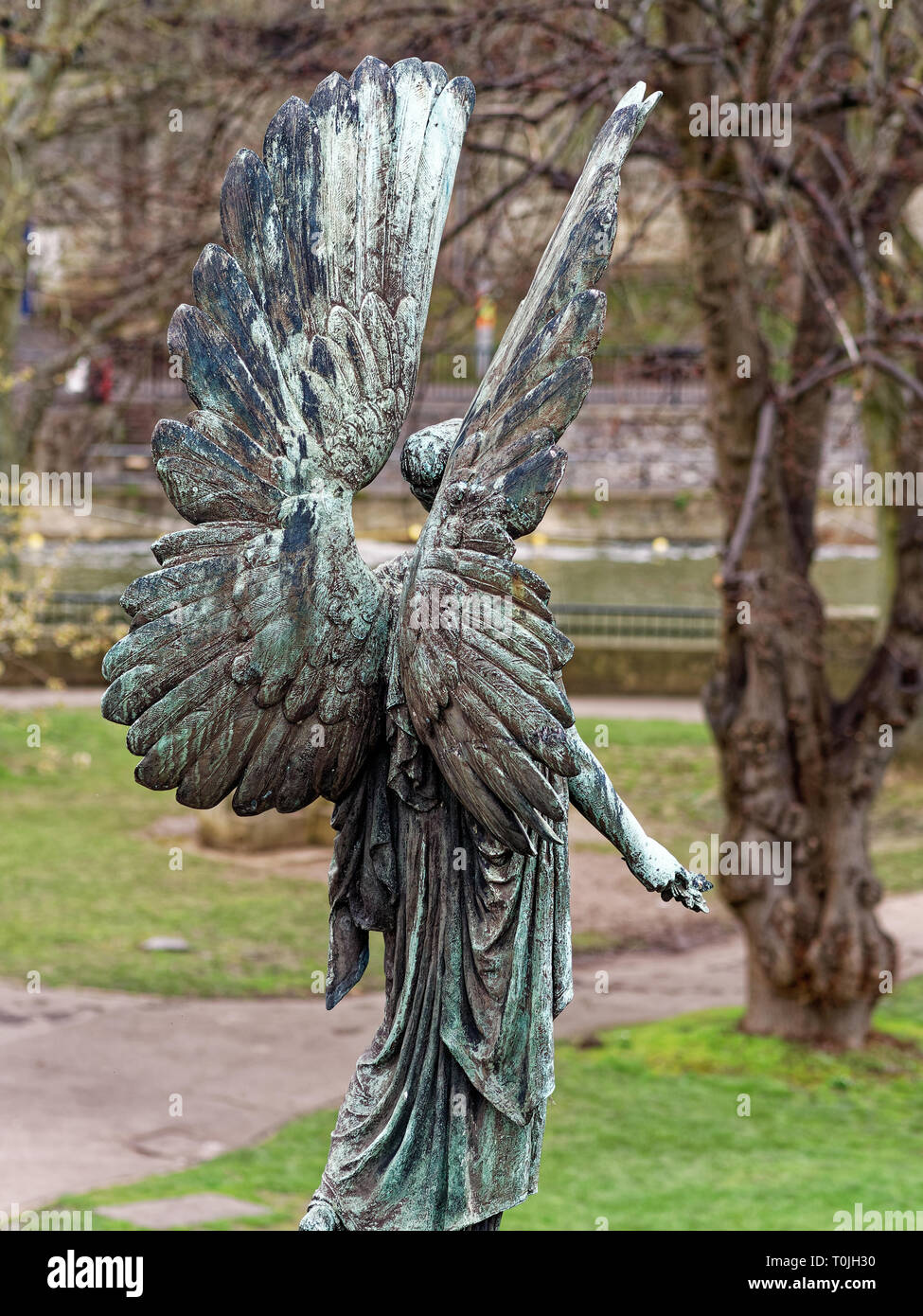 Memorial Angel Of Peace, City Of Bath, England, UK Stock Photo - Alamy