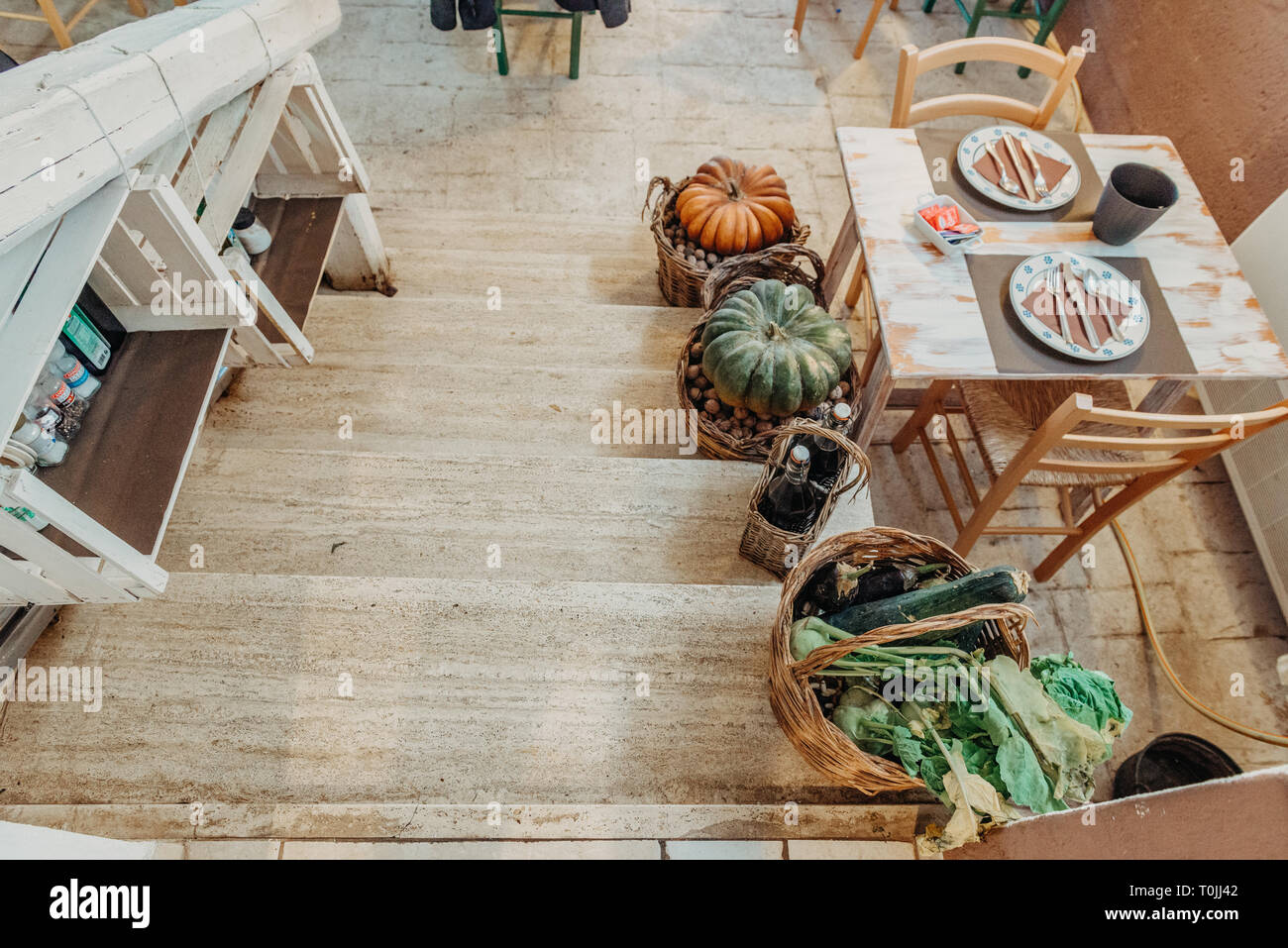 old times farmhouse - interior of an old country house with fireplace ...