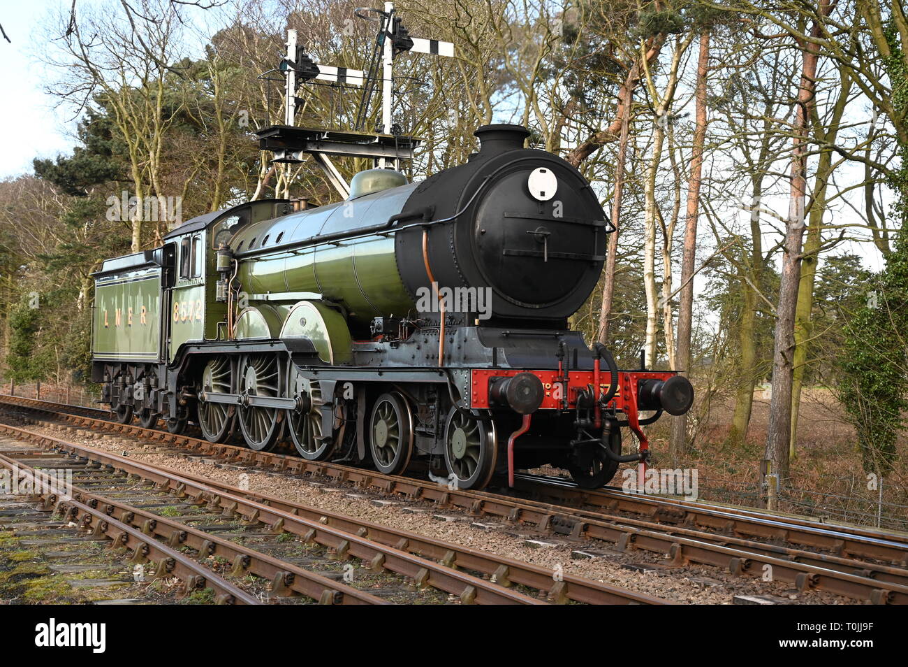 B12 Steam loco at Holt station Stock Photo - Alamy