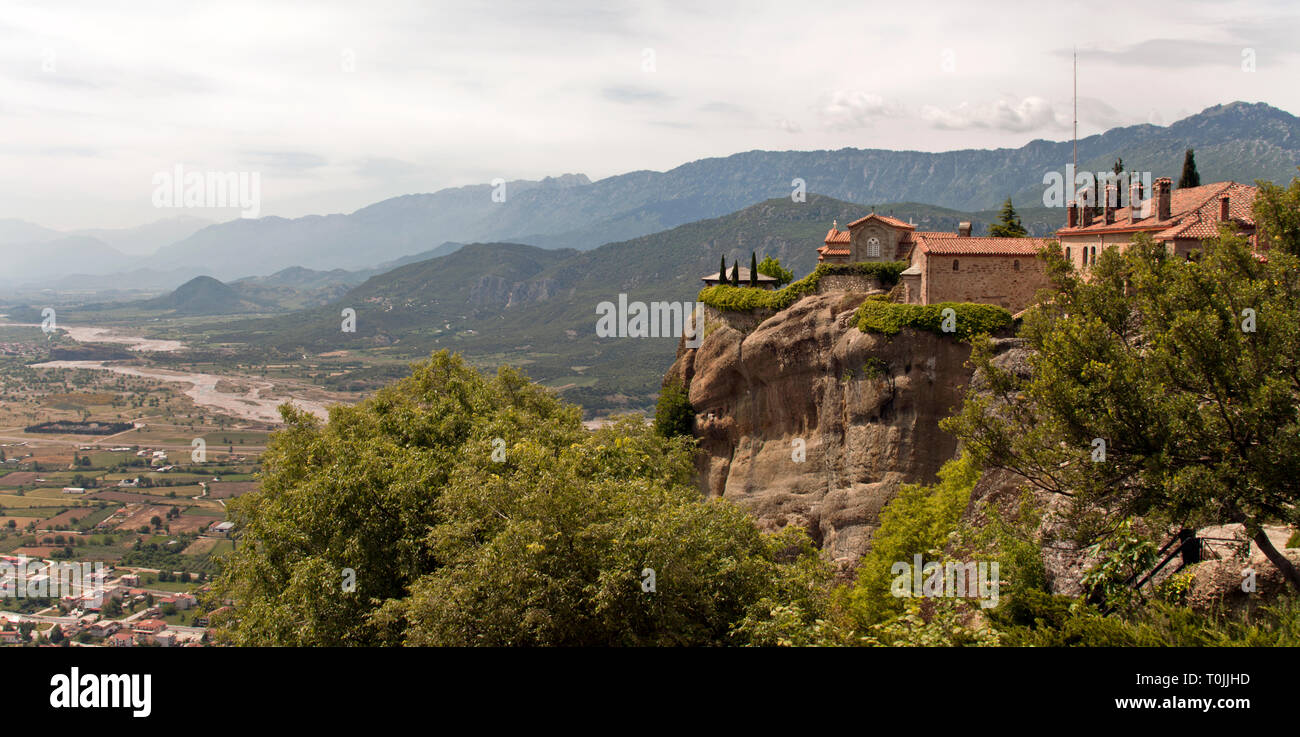 Monastery Meteora, Thessaly Greece. Greek destinations Stock Photo - Alamy