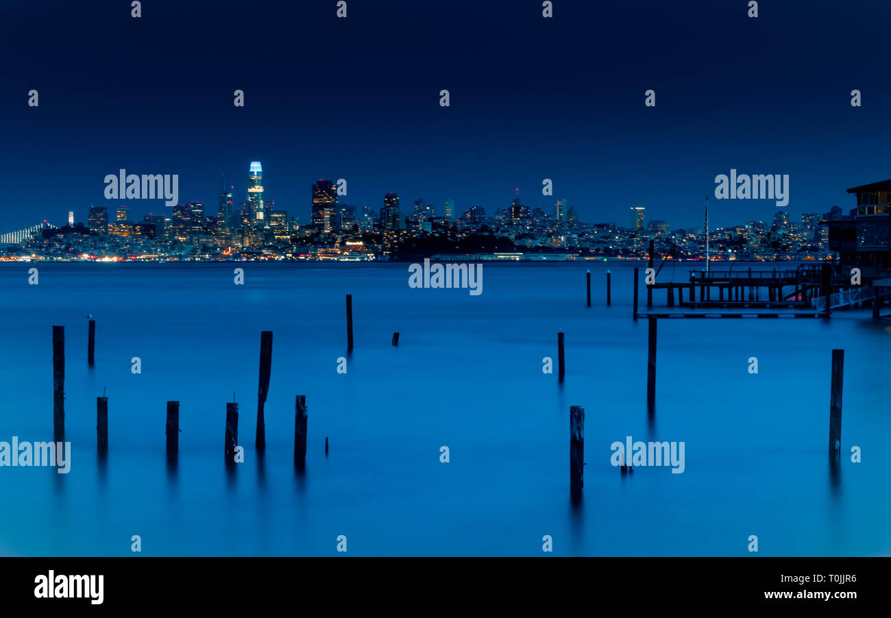 Blue Hour in Sausalito, California Stock Photo - Alamy