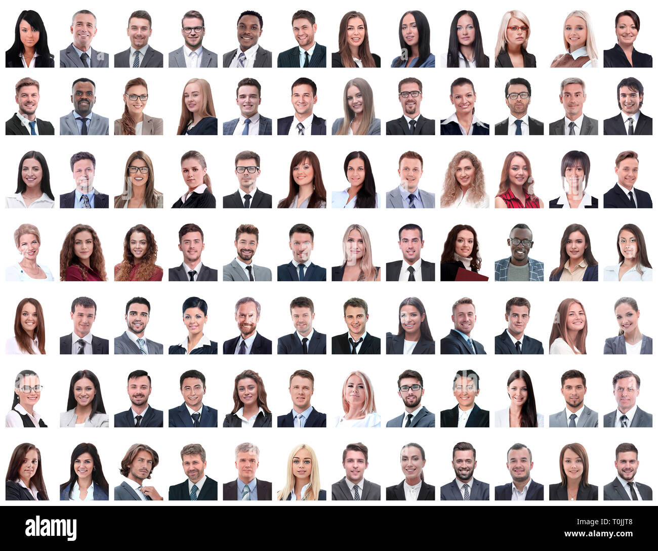 portraits of successful employees isolated on a white Stock Photo - Alamy