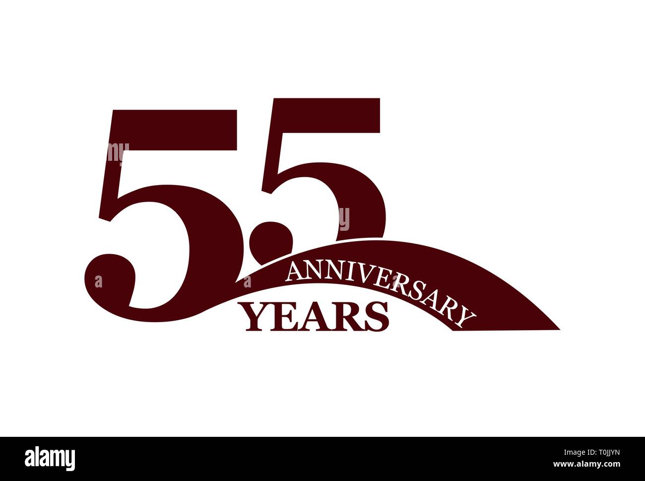 55 years birthday logo Cut Out Stock Images & Pictures - Alamy