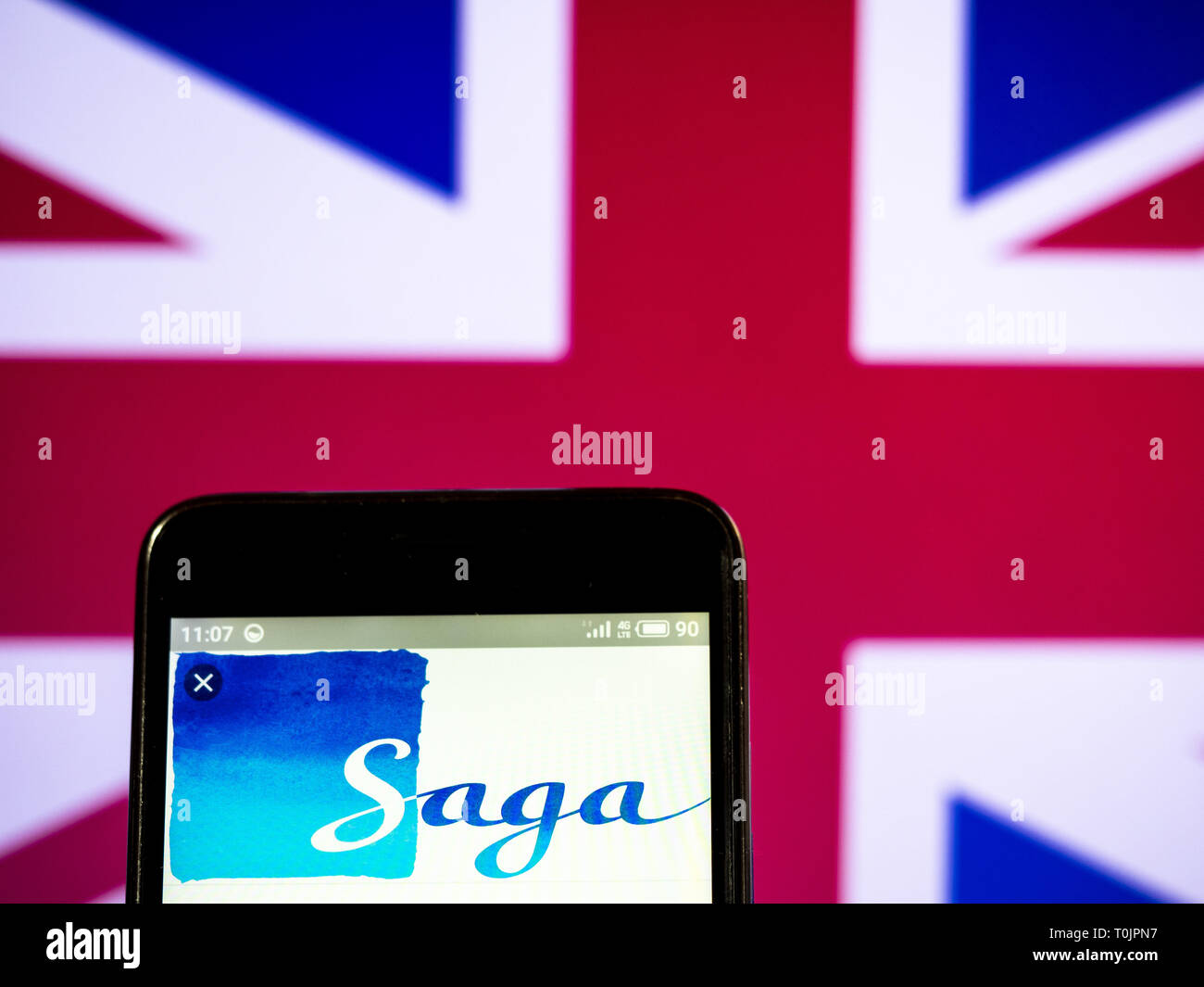 Saga logo hi-res stock photography and images - Alamy