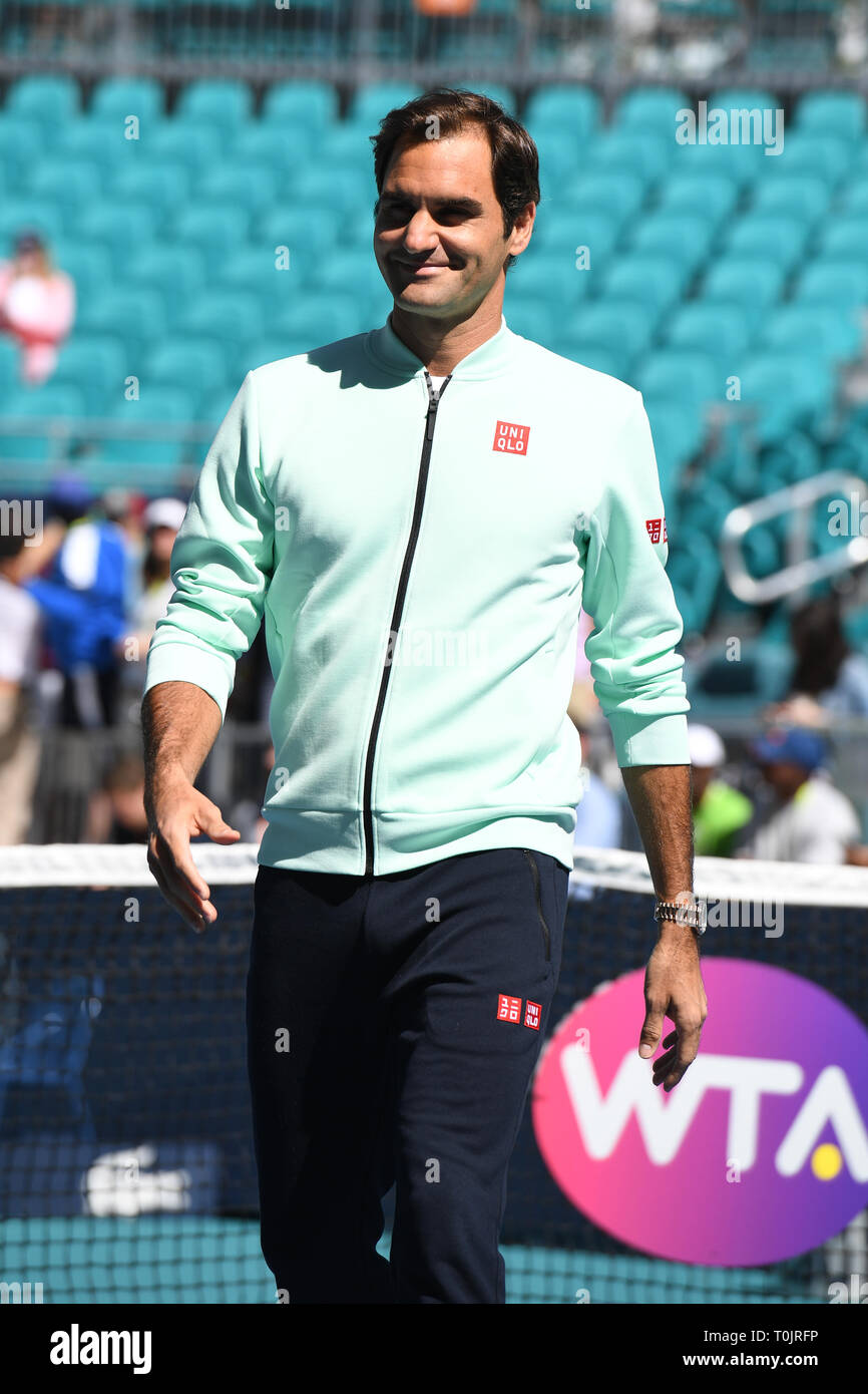 Miami Gardens FL, USA. 20th Mar, 2019. Roger Federer attends a ribbon ...