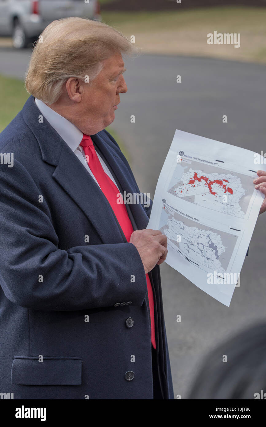 Washington, USA. 20th Mar, 2019. President Donald J Trump holds an ...