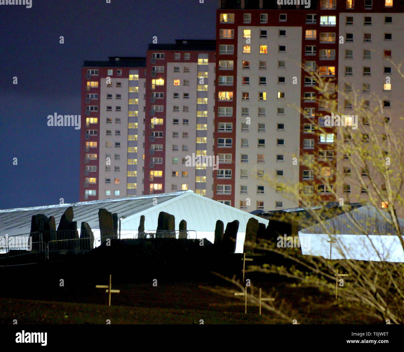 1980's glasgow housing hi-res stock photography and images - Alamy