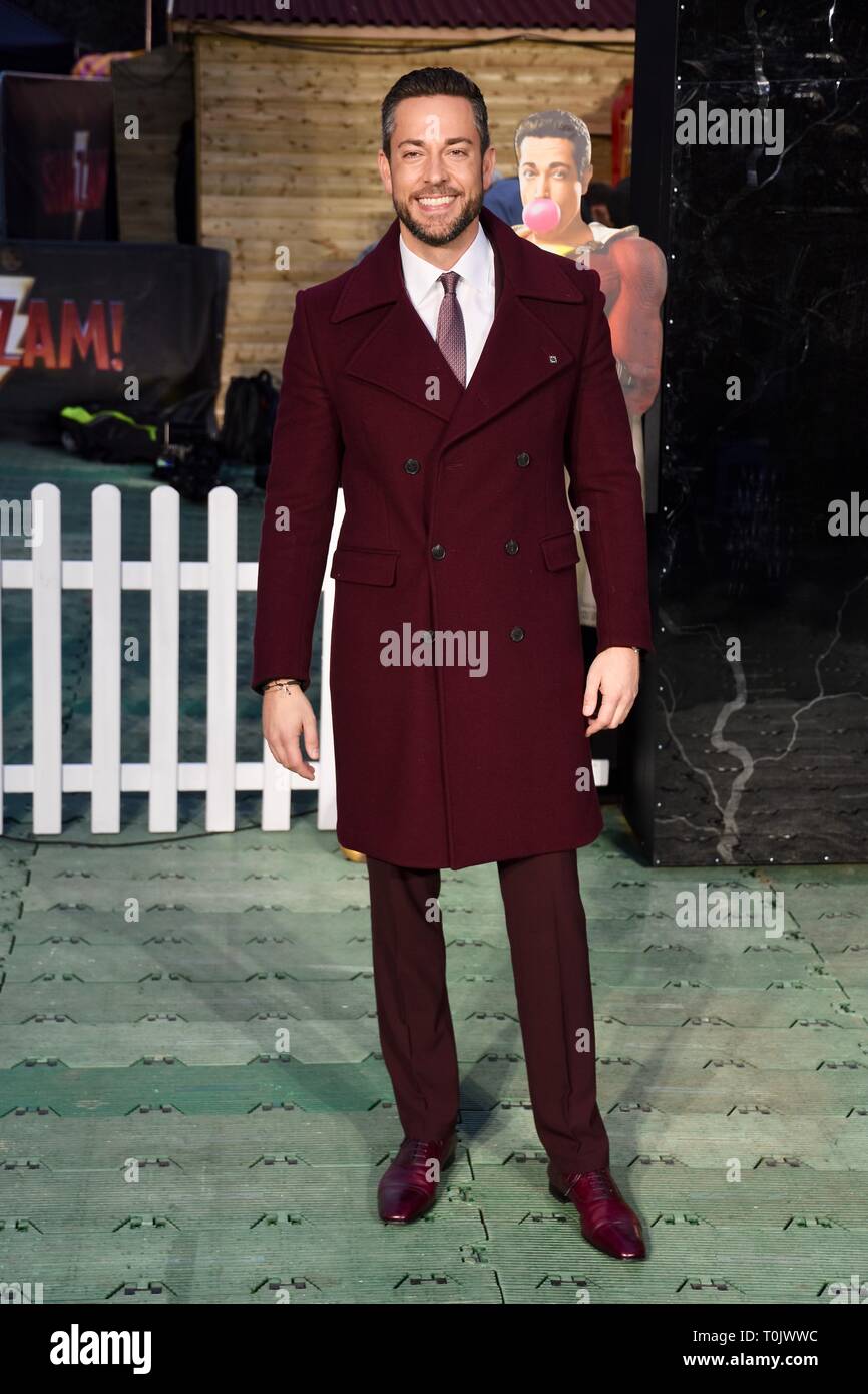 London, UK. 20th Mar, 2019. Zachery Levi, Shazam, Bernie Spain Gardens ...