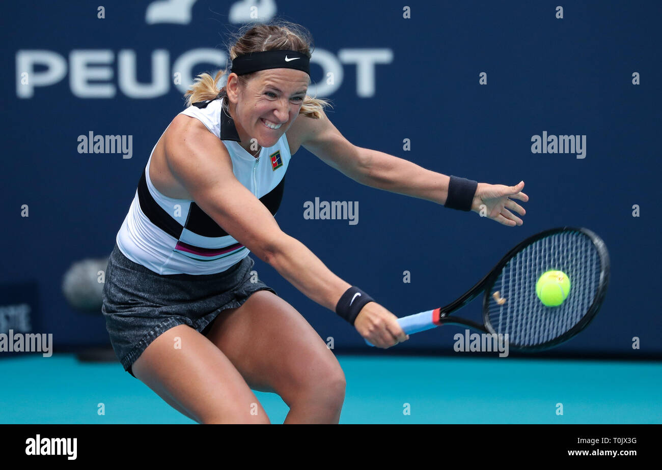 Miami Gardens, Florida, USA. 20th Mar, 2019. Victoria Azarenka, of ...