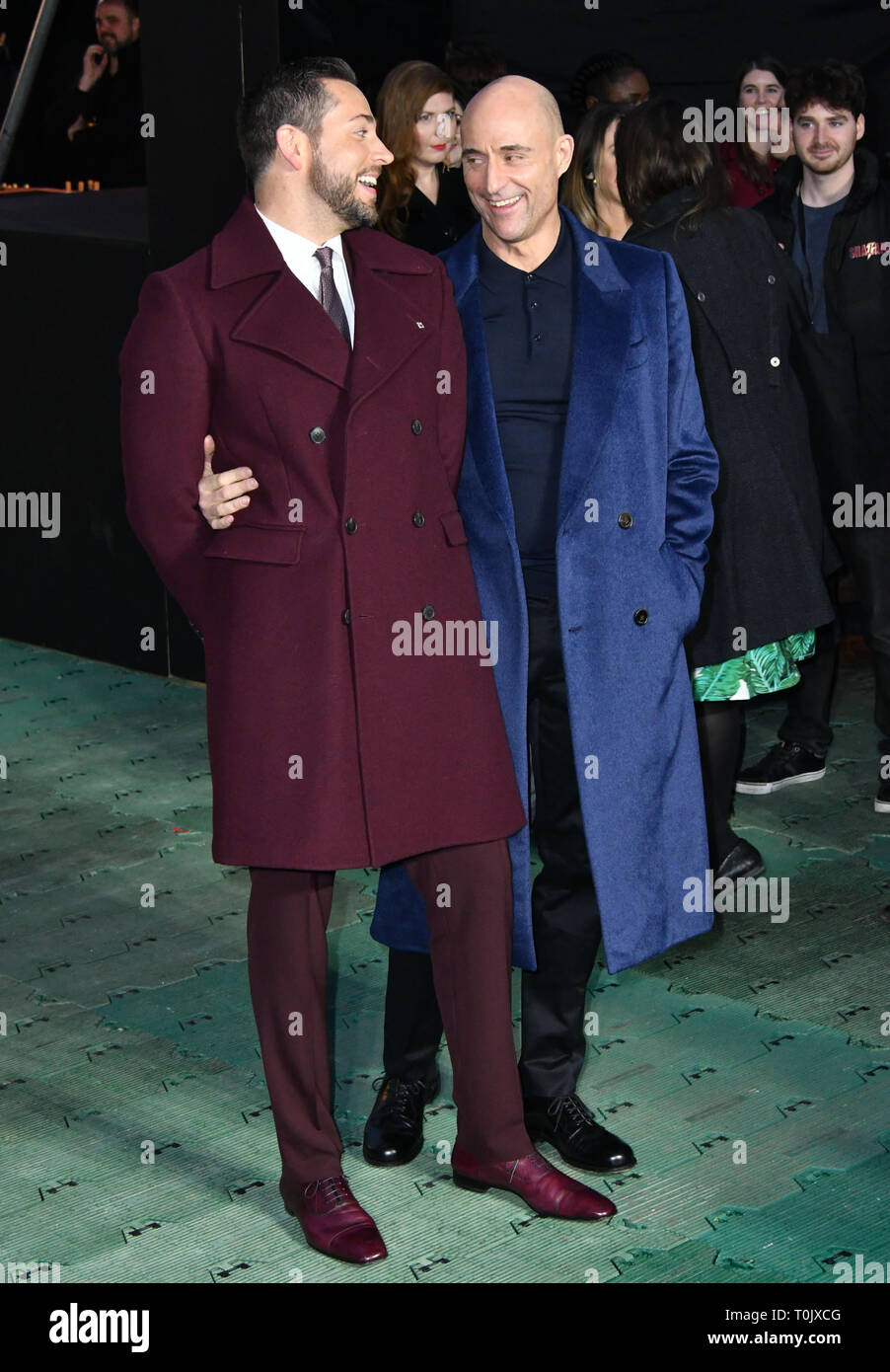 London, UK. 20th Mar, 2019. Zachary Levi and Mark Strong attend ...