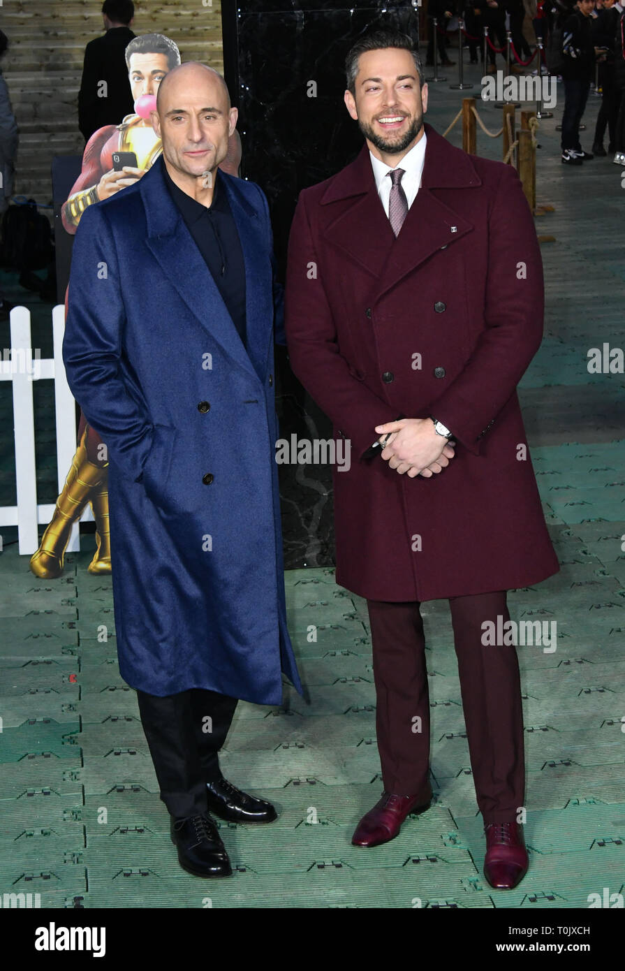 London, UK. 20th Mar, 2019. Mark Strong and Zachary Levi attend ...