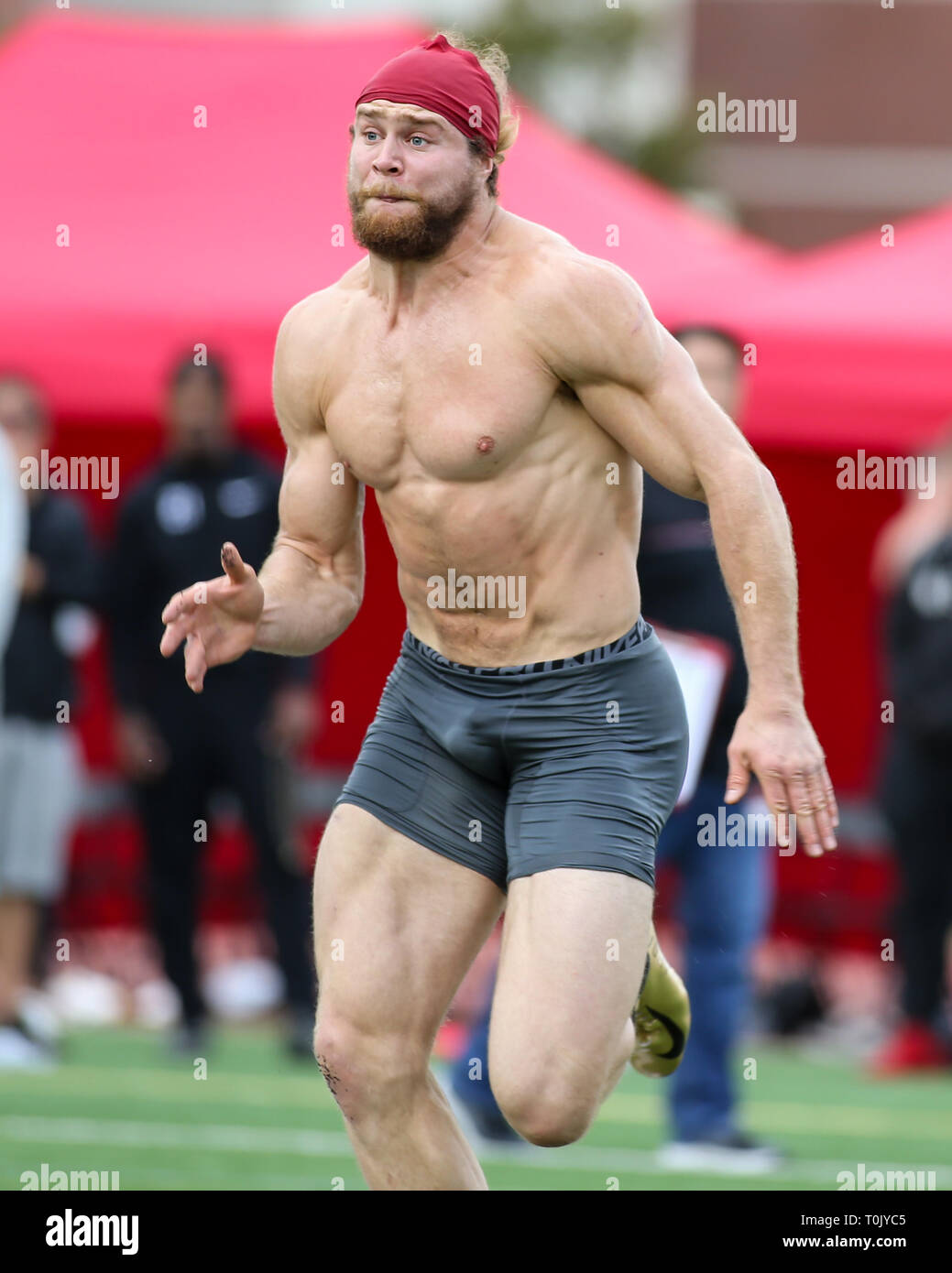 USC Trojans linebacker Porter Gustin (45) during the USC Trojans Pro ...