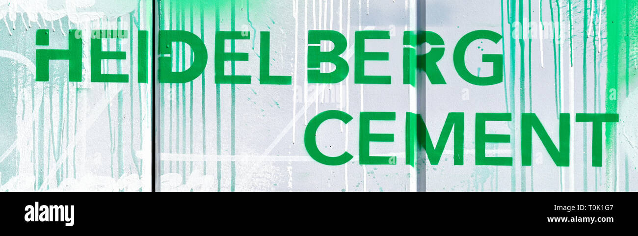 19 March 2019, Baden-Wuerttemberg, Nußloch: The lettering ...