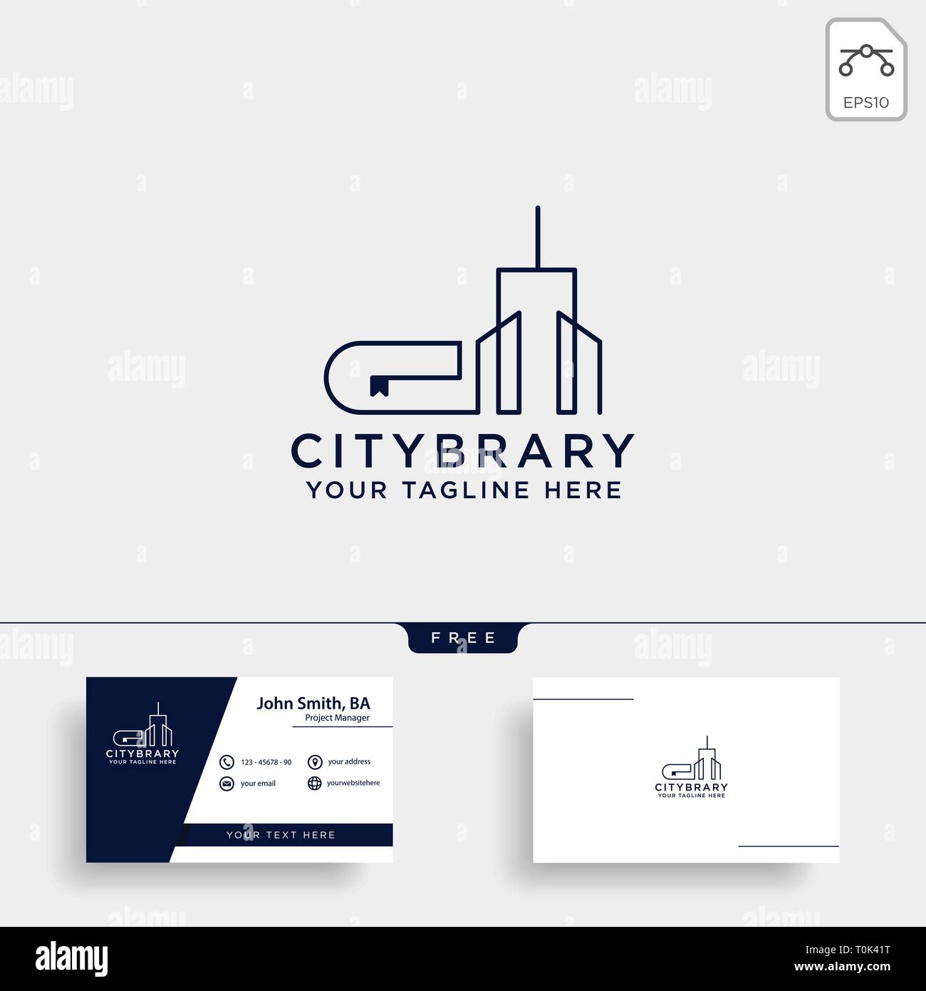 city book, or home book line art logo template vector illustration icon ...