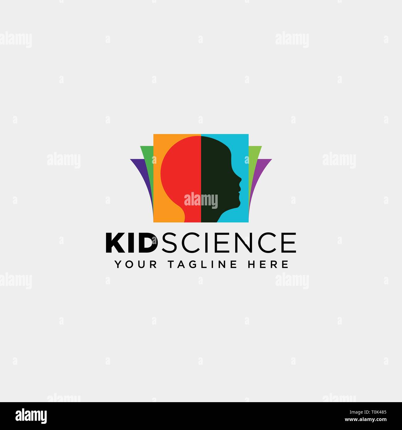 kids learning, science creative logo template vector illustration icon ...