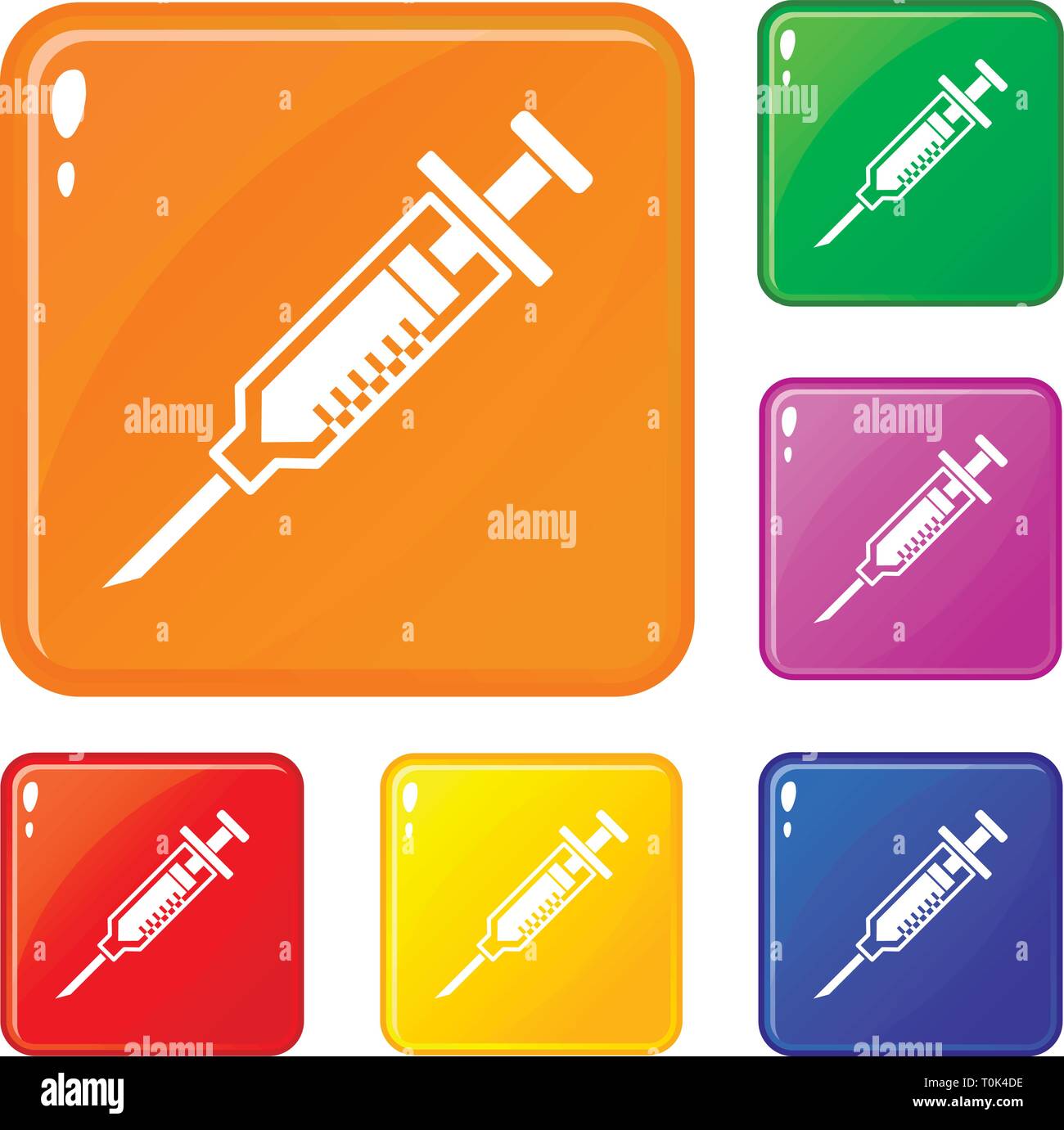 Empty syringe icons set vector color Stock Vector Image & Art - Alamy