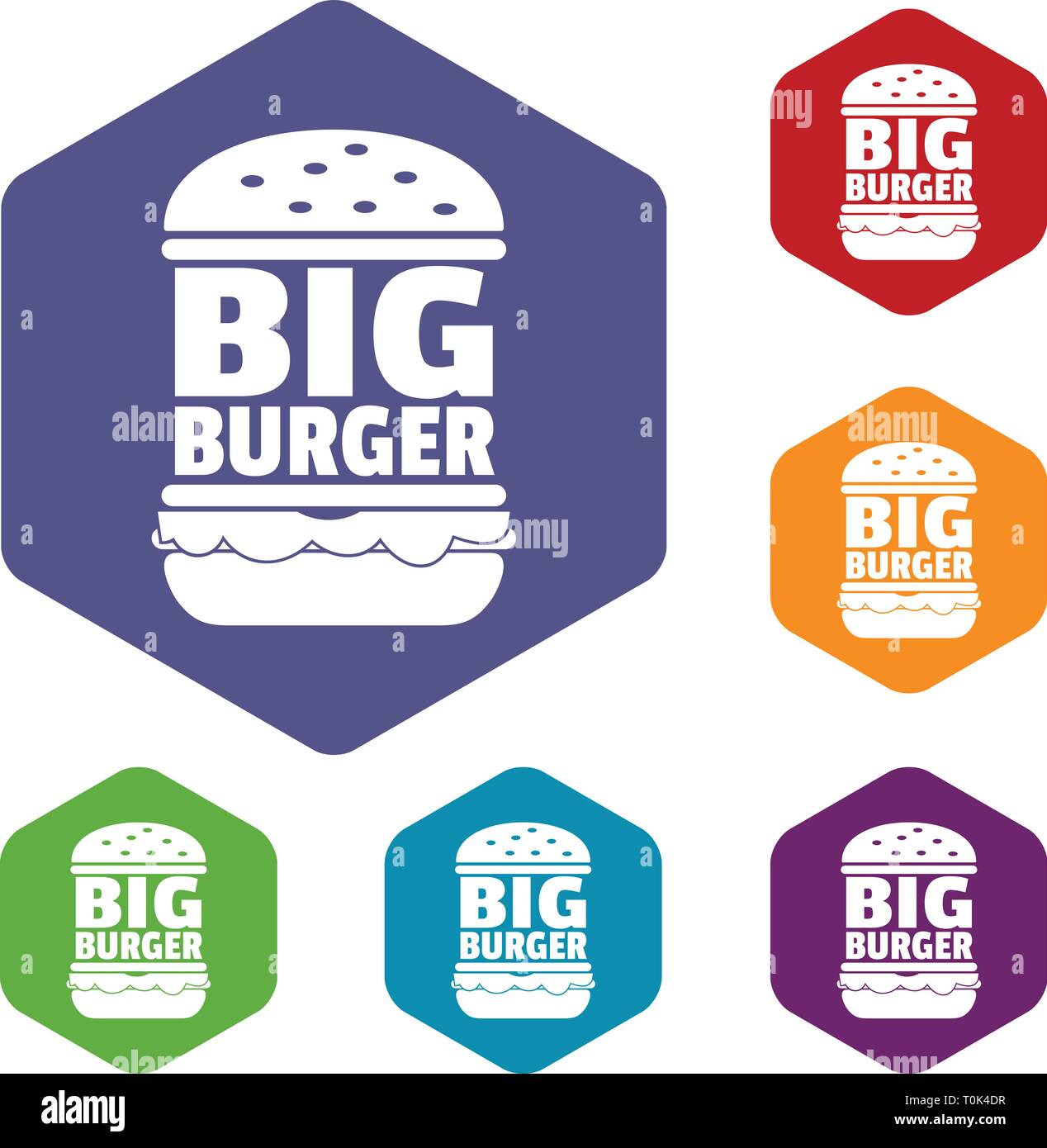 Big burger icons vector hexahedron Stock Vector Image & Art - Alamy