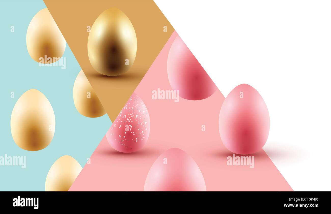 A pastel coloured abstract Easter eggs background design layout. Vector ...