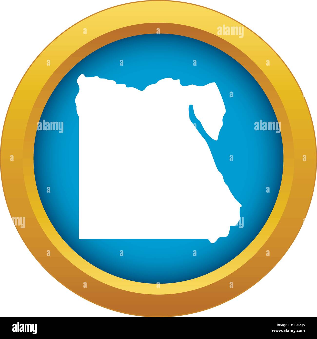 Map of Egypt icon blue vector isolated Stock Vector Image & Art - Alamy