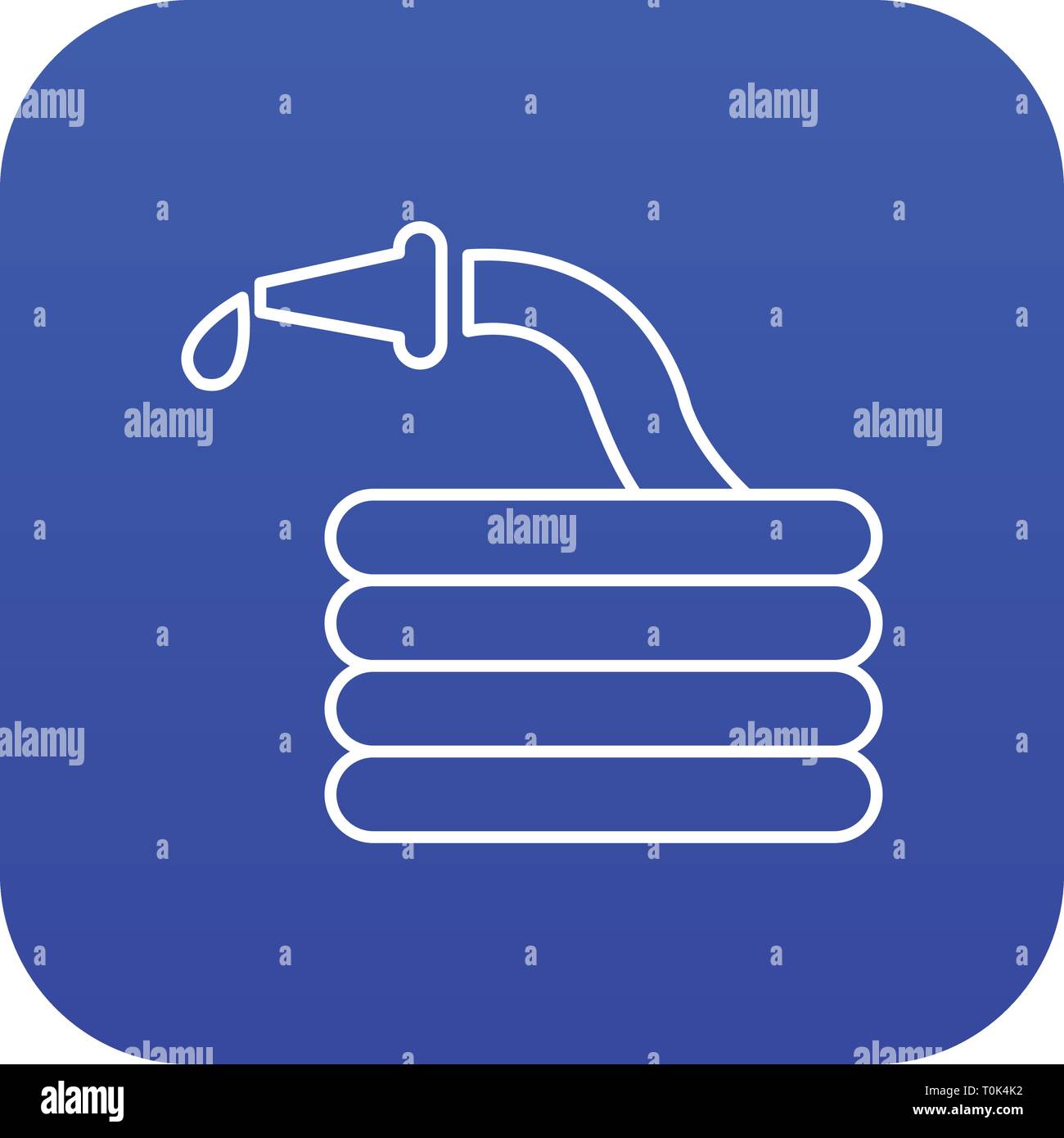 Water hose icon blue vector Stock Vector Image & Art - Alamy