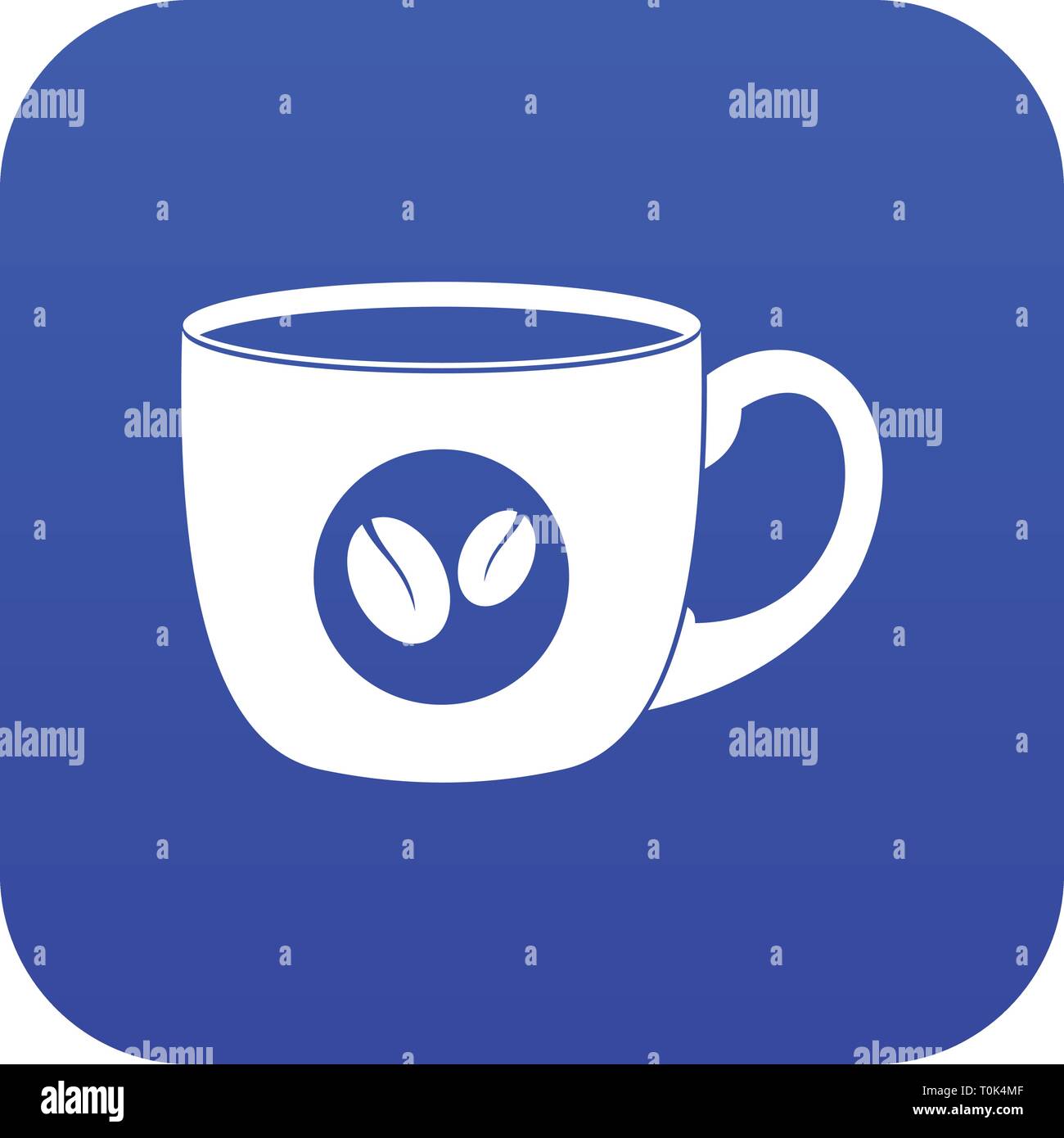 Cup of coffee icon digital blue Stock Vector Image & Art - Alamy