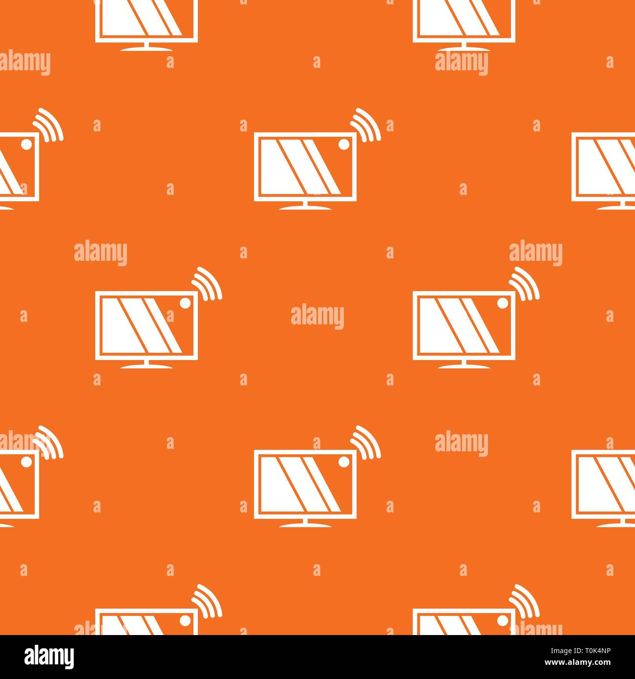 Tv pattern vector orange Stock Vector Image & Art - Alamy