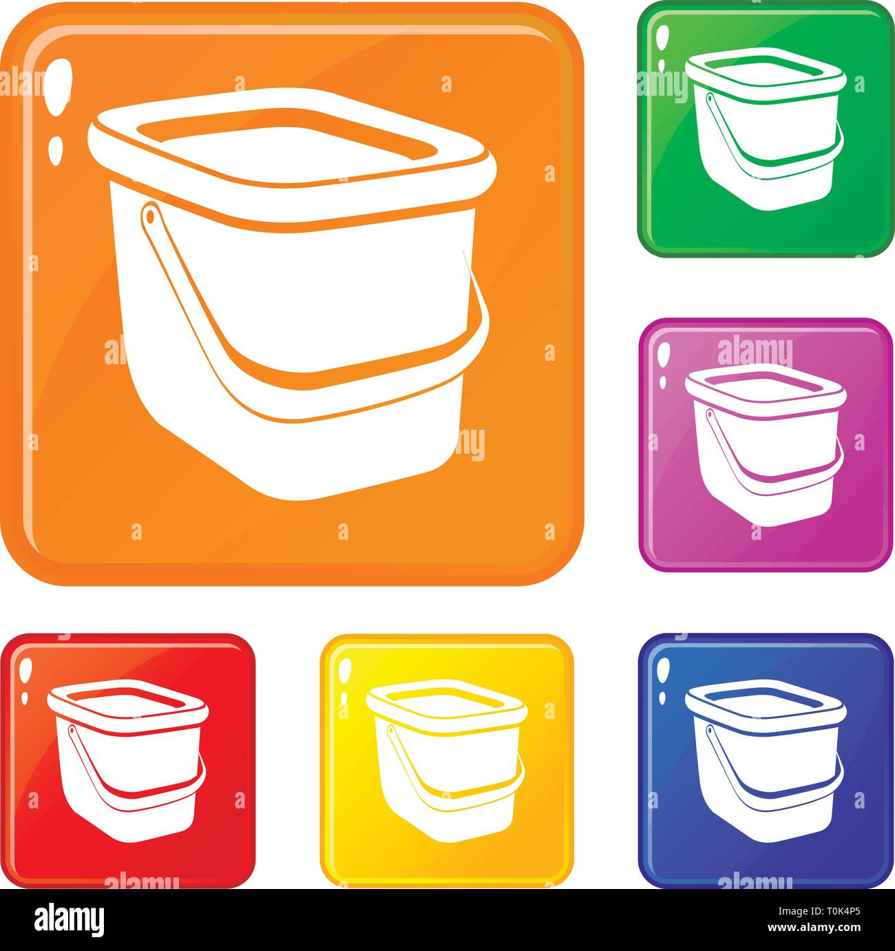 Basket icons set vector color Stock Vector Image & Art - Alamy