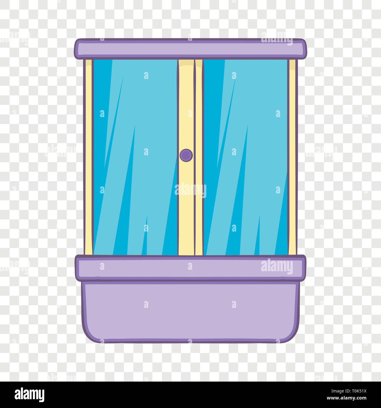 Shower cubicle icon in cartoon style Stock Vector Image & Art - Alamy