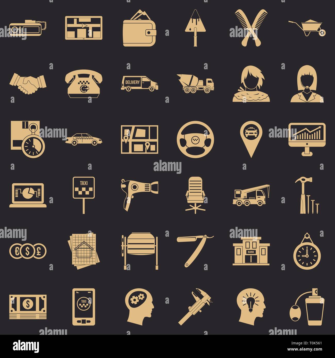 Good work icons set, simple style Stock Vector Image & Art - Alamy