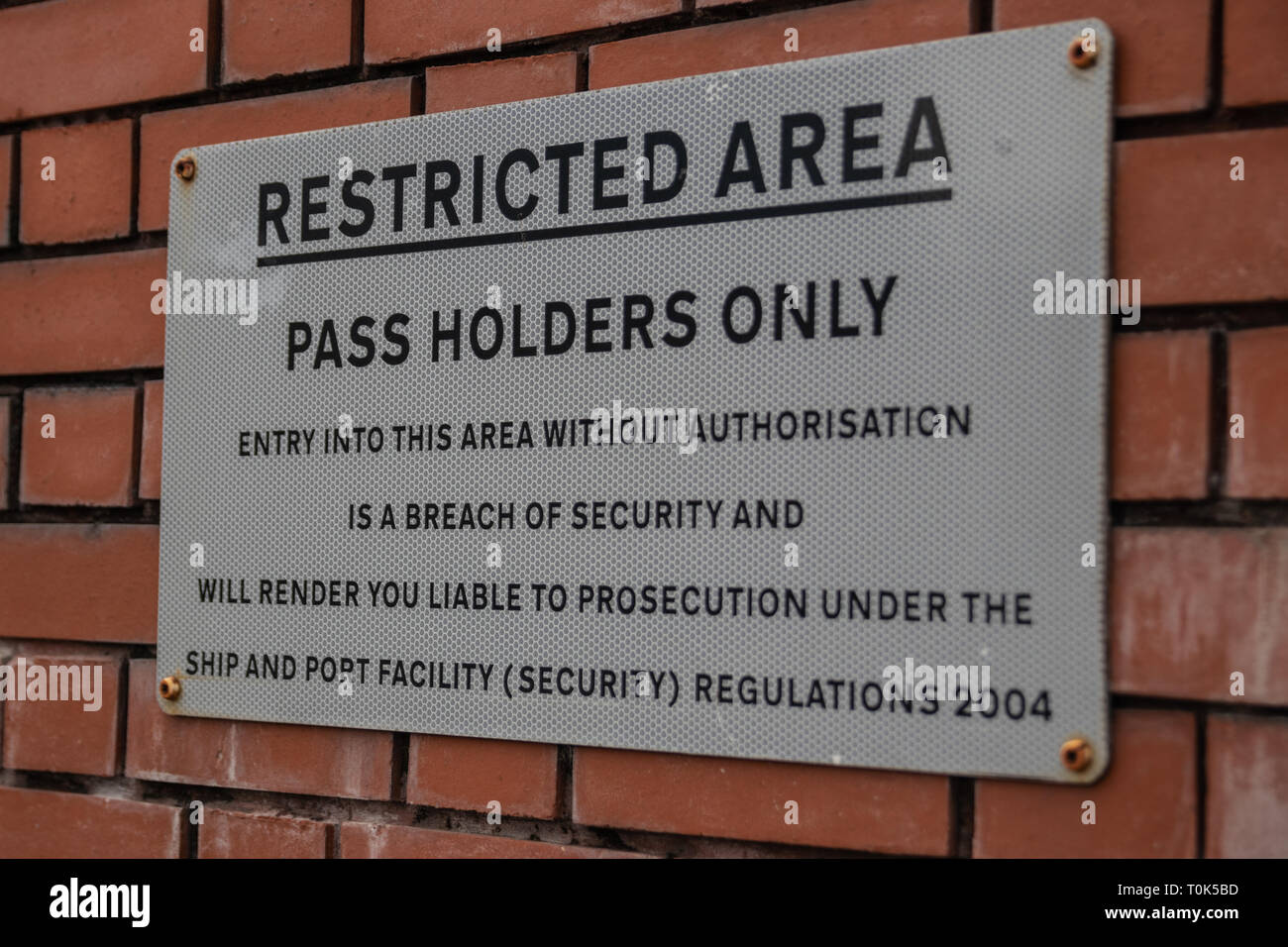 Restricted area sign hi-res stock photography and images - Alamy