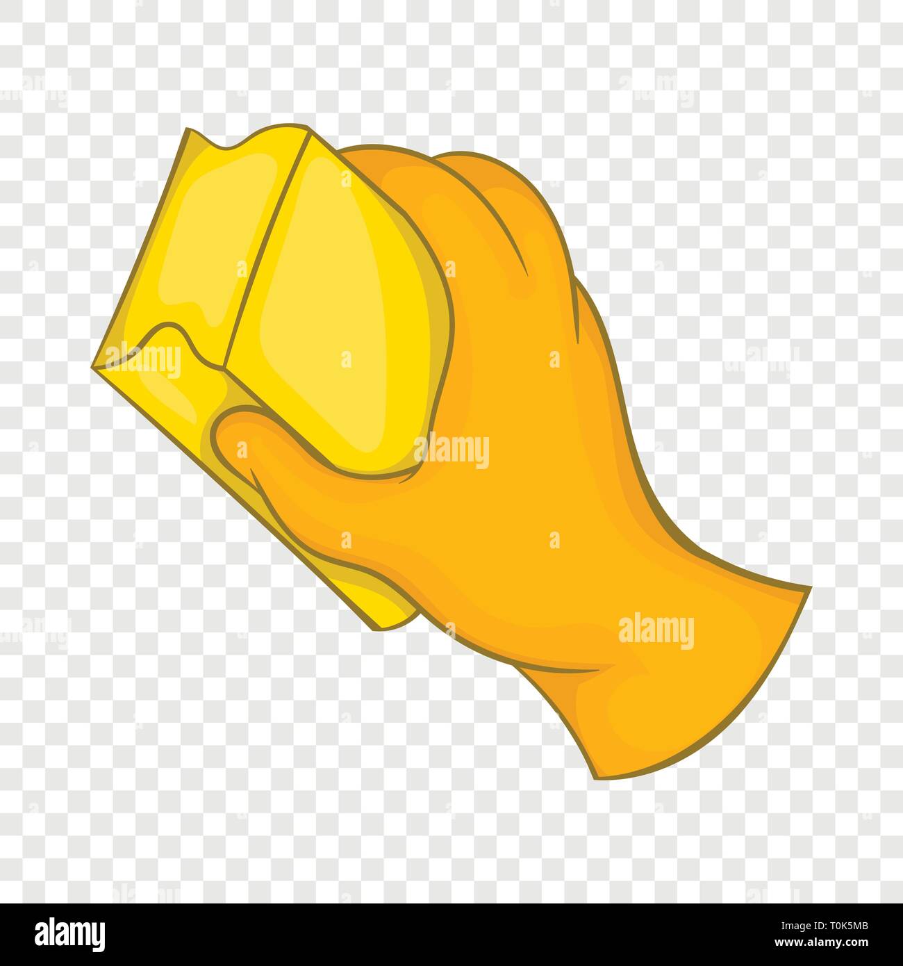 Woman hand glove holding Stock Vector Images - Alamy