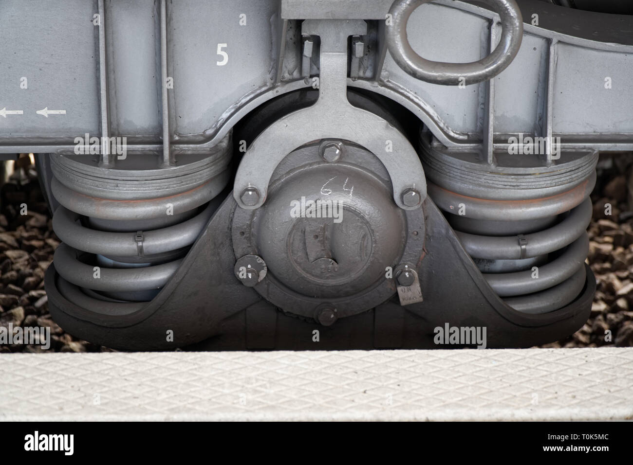 Bogie wheel spring suspension hi-res stock photography and images - Alamy