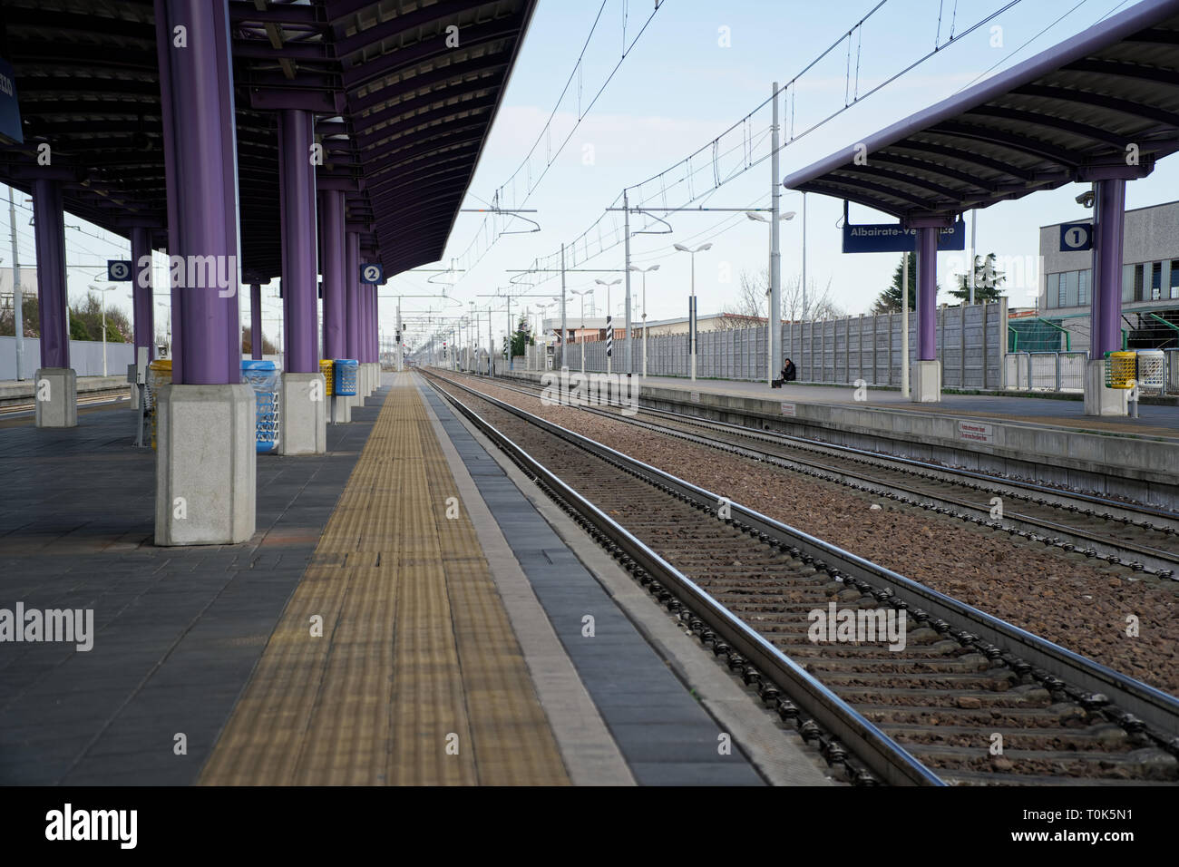 Empty train station, and deserted platform Stock Photo - Alamy Empty train station, and deserted platform Stock Photo - Alamy