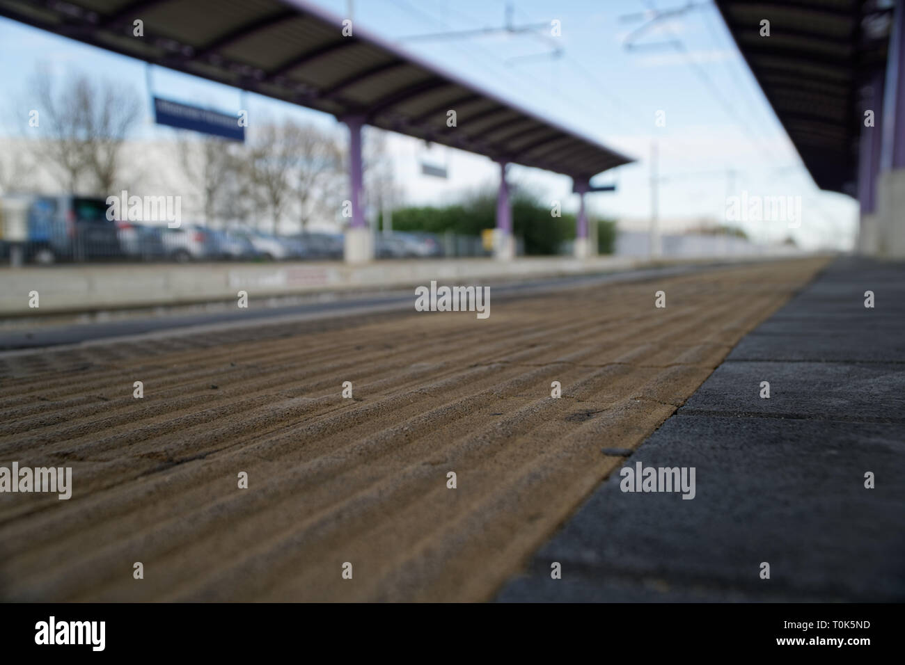 Empty train station, and deserted platform Stock Photo - Alamy Empty train station, and deserted platform Stock Photo - Alamy
