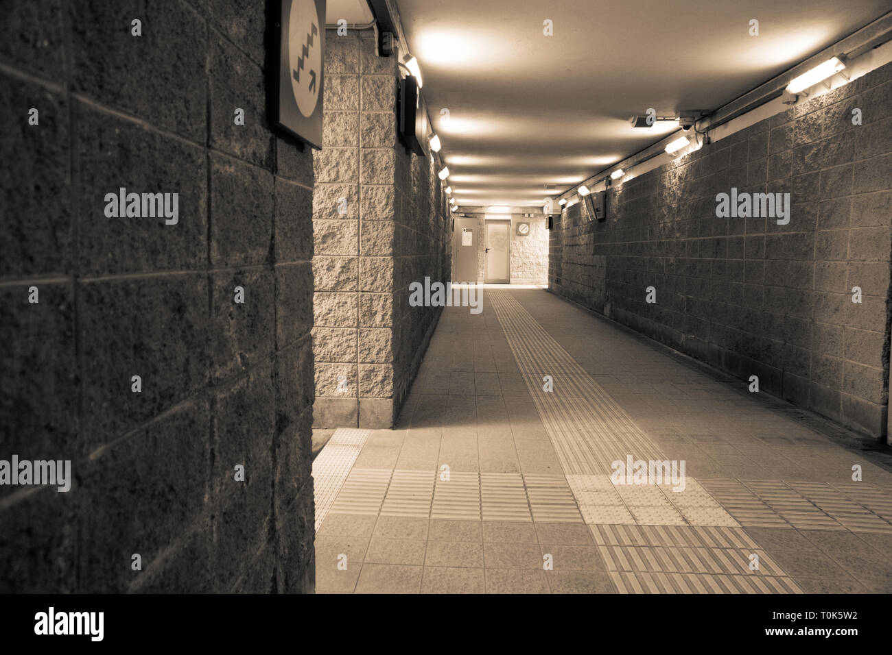 Underground passage stairs leading up on the street, underground ...