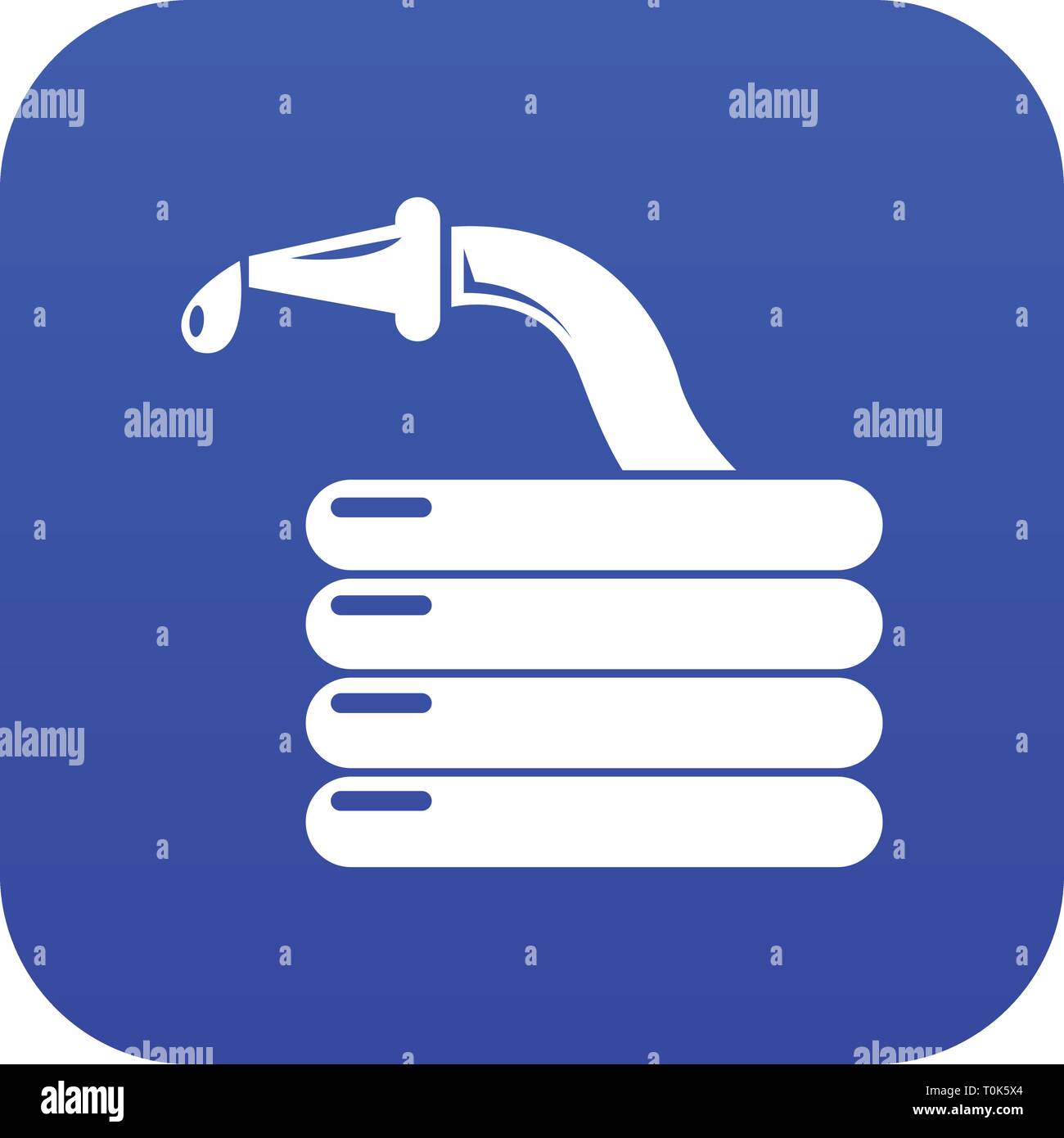 Water hose icon blue vector Stock Vector Image & Art - Alamy
