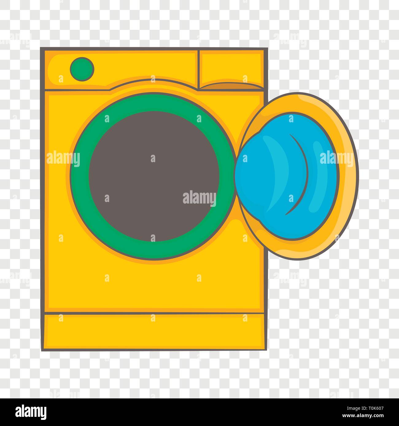 Yellow washing machine icon, cartoon style Stock Vector Image & Art - Alamy